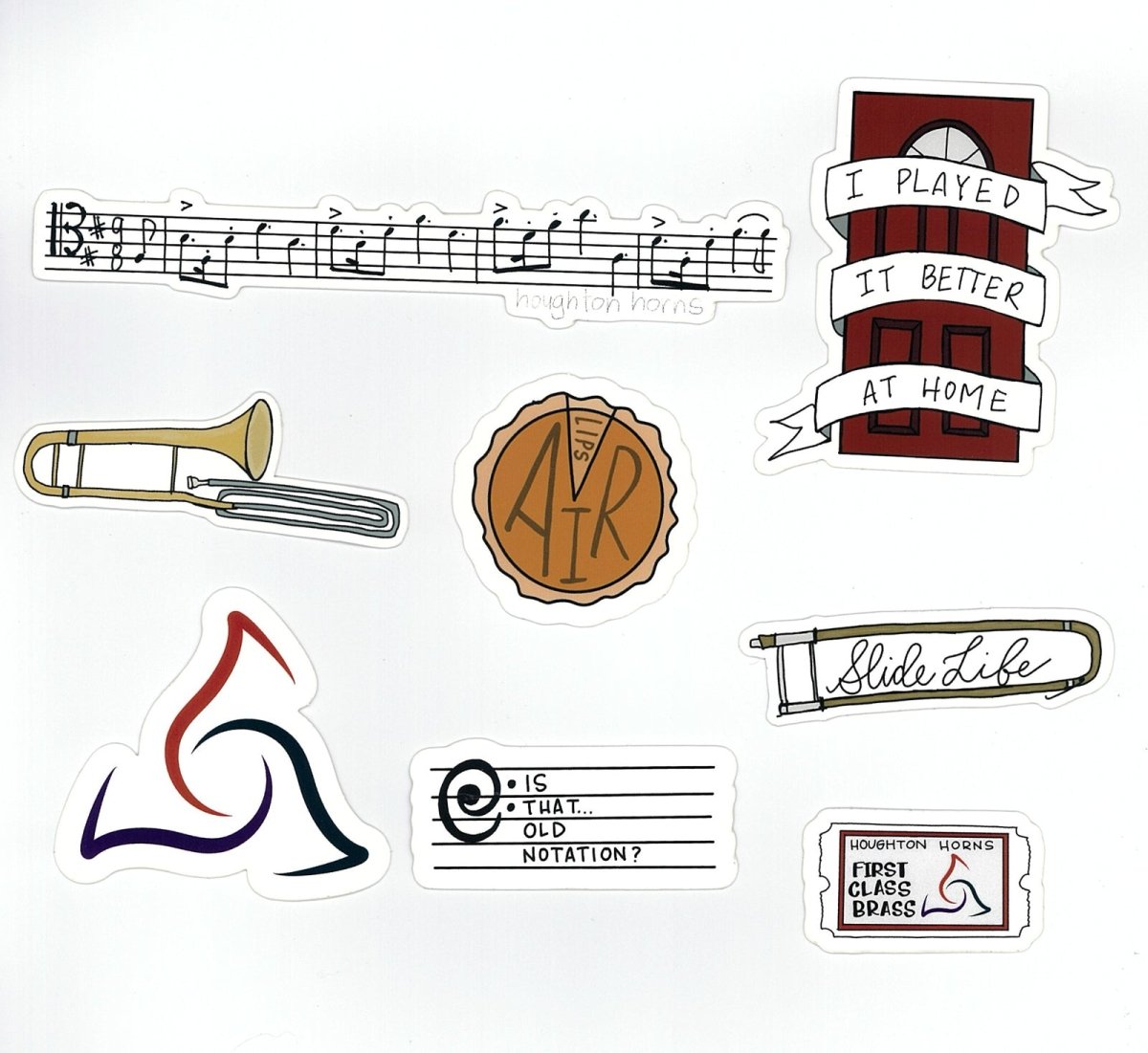 Trombone Sticker Pack – Houghton Horns